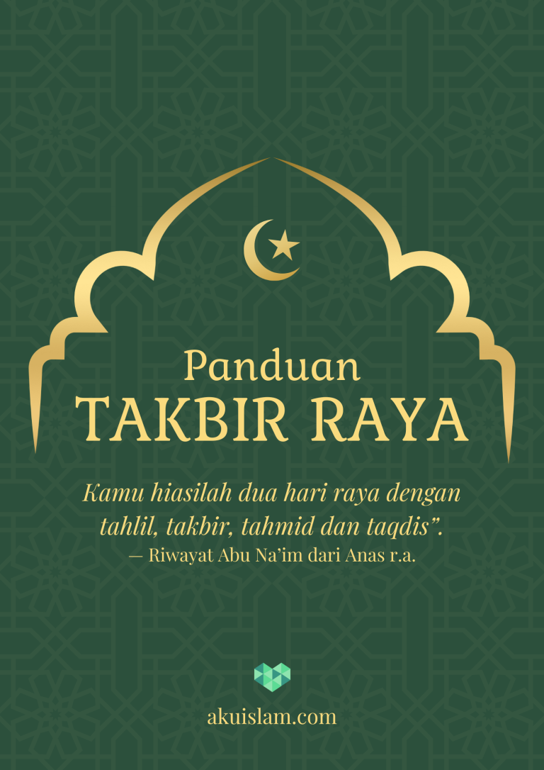 Takbir Raya Aidilfitri & Aidiladha (Rumi, Jawi & PDF Lengkap)